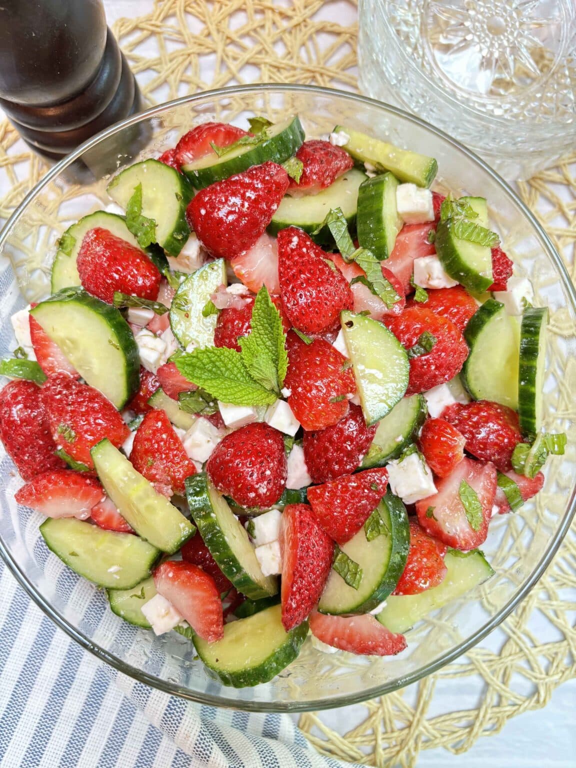 Cucumber Strawberry Salad With Mint cucumber-strawberry-salad-with-mint