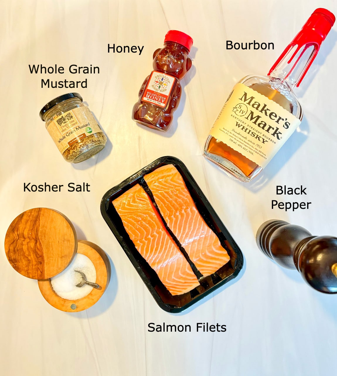 Oven Baked Cedar Plank Salmon with a Bourbon Mustard Sauce