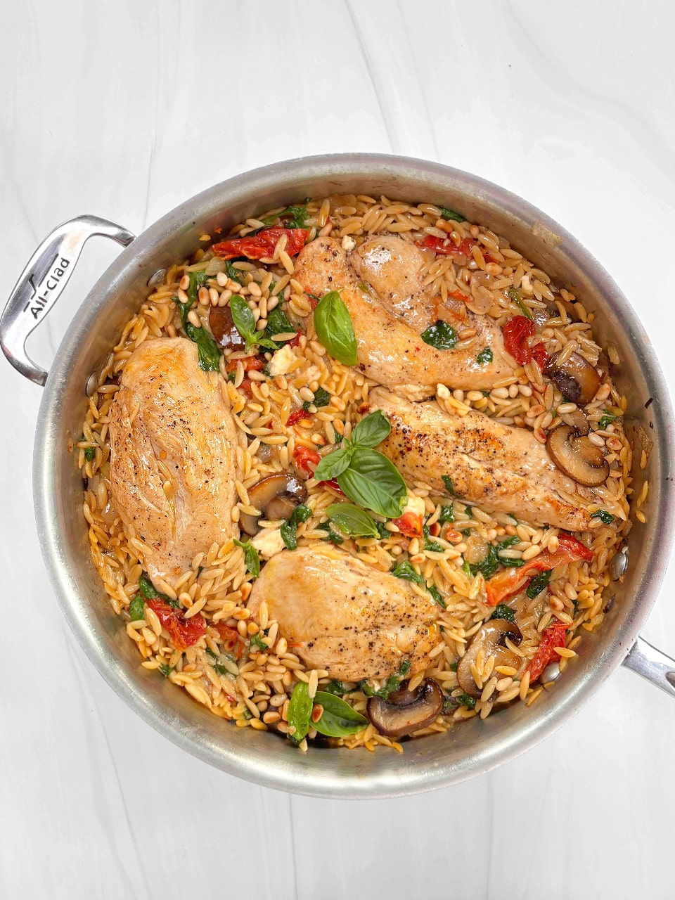 Chicken with Orzo and Sundried Tomatoes